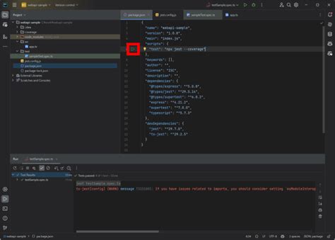 Webstorm Typescript での Web Api 開発における Supertest を利用したテストのデバッグ実行