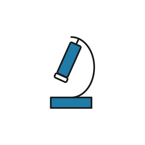 Microscope Line Icon Simple Image Medical Laboratory Equipment For Biomaterial Analysis
