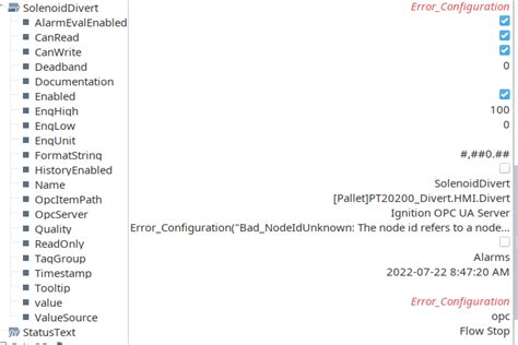 Bad NodeIdUnknown The Node Id Refers To A Node That Does Not Exist In The Server Address Space