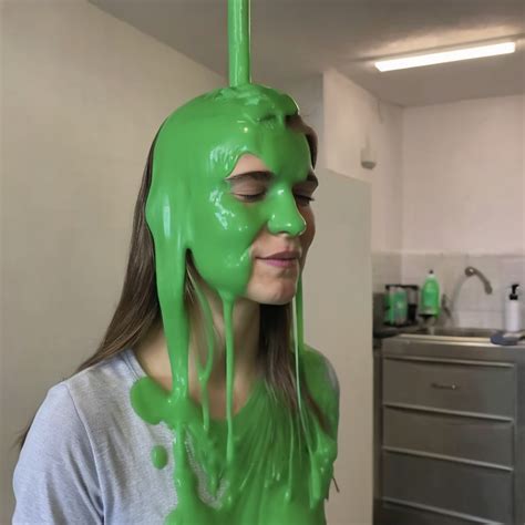 Woman Green Slimed Profile View 11 By Theslimer On Deviantart