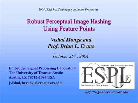 Ppt Robust Perceptual Image Hashing Using Feature Points Powerpoint