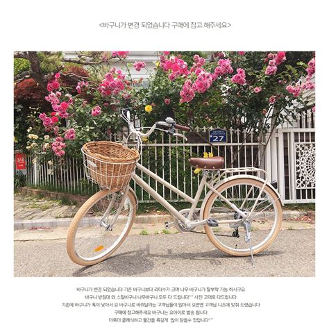 블랑쉬 도쿄나인 여성용 바구니 24인치 클래식자전거