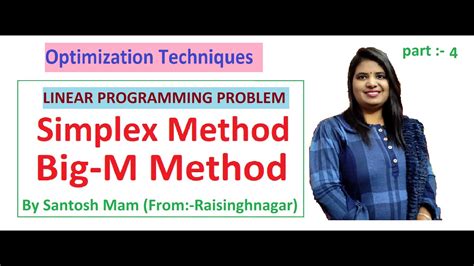 Optimization Techniques Simplex Method Two Phase Method Lpp Slack And Surplus Variable