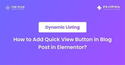 how to add quick view button in blog post in elementor the plus