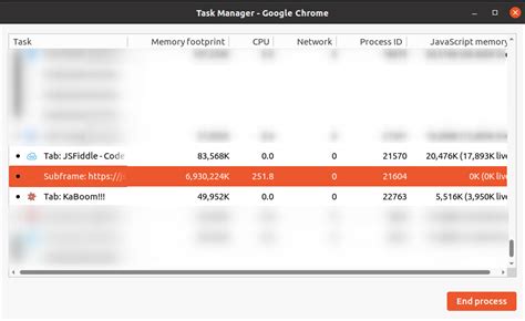 Kaboom Makes Page Crash And Browser Asks To Block Javascript Stack