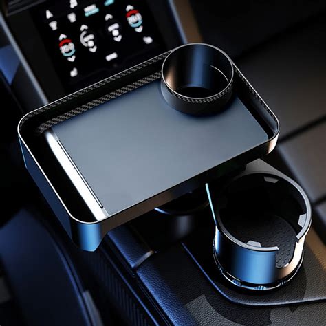 360도 회전 스핀 더블 컵홀더 트레이 생수 음료 거치대 콘솔컵홀더카담매거진