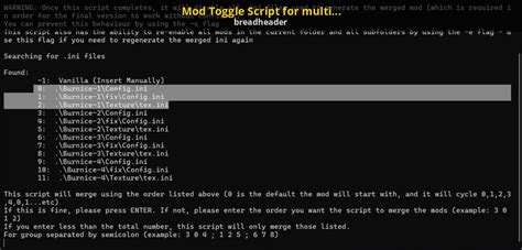 Mod Toggle Script For Multiple Config Modding Tool For Zenless Zone Zero Zzz Modding Tools
