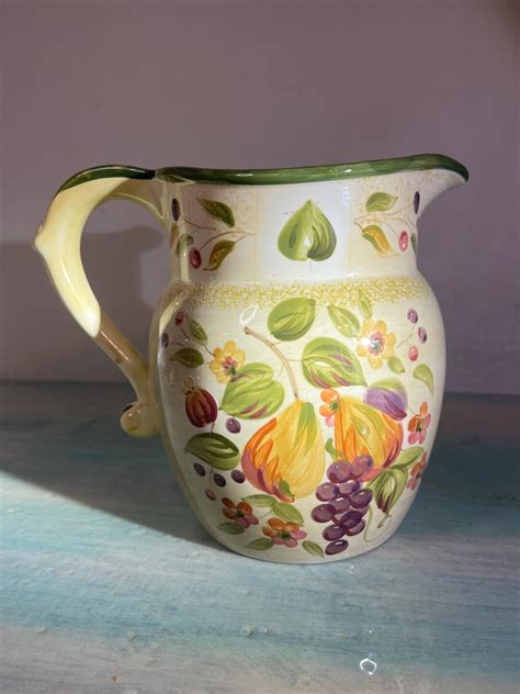 Tuscan Vase Pamela Gladding Vintage Pitcher La Toscana Etsy