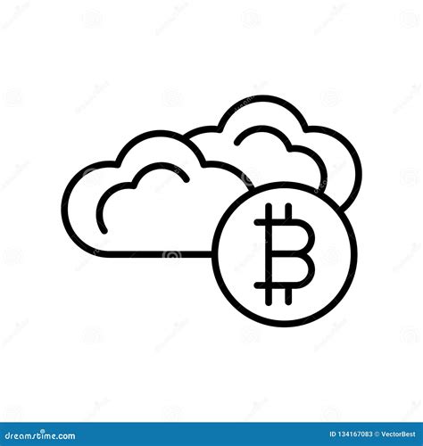 Bitcoin Icon Vector Isolated On White Background Bitcoin Sign Thin Line Design Elements In
