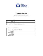 CIS 1103 Hardware And Networking Syllabus Pdf Course Syllabus Faculty Of Computer