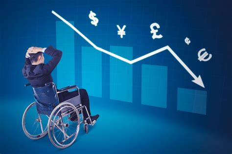 Premium Photo Businessman With Declining Currency Graph