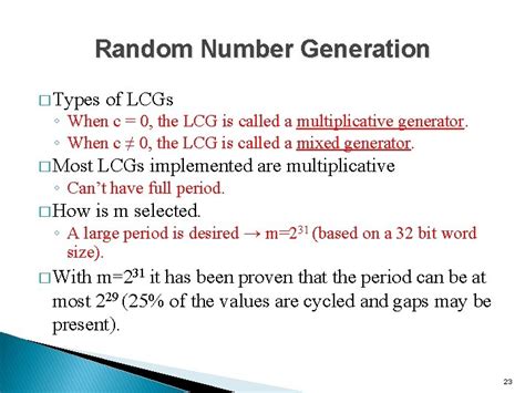 Random Number And Random Variate Generation 1 Random