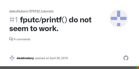 Fputc Printf Do Not Seem To Work Issue 1 DekuNukem STM32