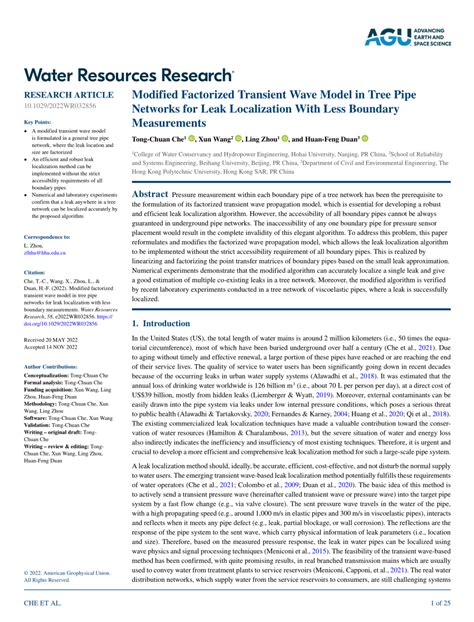 Modified Factorized Transient Wave Model In Tree Pipe Networks For Leak Localization With Less