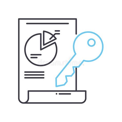 Key Platform Line Icon Outline Symbol Vector Illustration Concept Sign Stock Vector