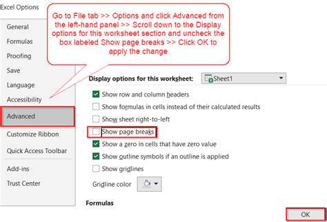 How To Remove Automatic Page Break In Excel 4 Simple Ways Excel Insider