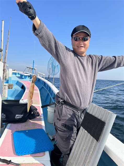 ヤリイカからのオニカサゴ 三浦半島 釣船 海帆丸