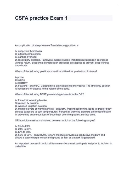 Csfa Practice Exam 1 Questions With Correct Answers 2024 Cfsa Stuvia Us