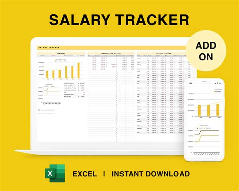 Salary Tracker Excel Etsy