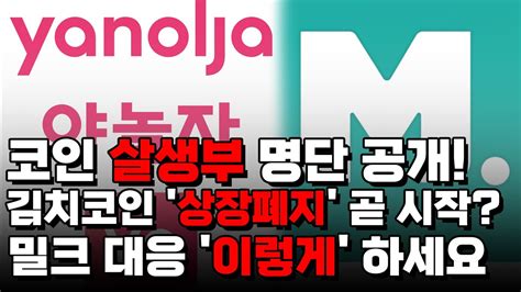 이 코인은 당장 사세요 김치코인 순환매 옵니다 밀크 코인 목표가 대응전략은 Youtube