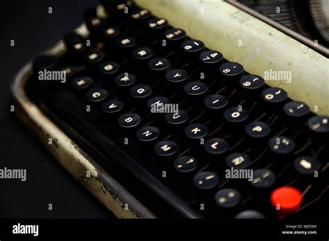 Closeup View Of A Dirty And Rusty Typewriter Keyboard Stock Photo Alamy
