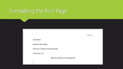 MLA Format Presentation PPT