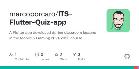 GitHub Marcoporcaro ITS Flutter Quiz App A Flutter App Developed During Classroom Lessons In