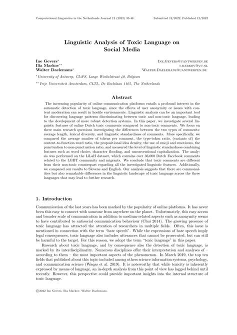 pdf linguistic analysis of toxic language on social media