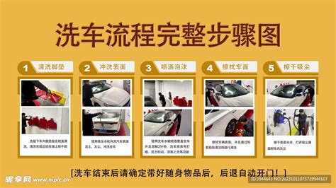 自助洗车流程图设计图 Psd分层素材 Psd分层素材 设计图库 昵享网nipic Cn