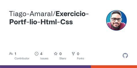GitHub Tiago Amaral Exercicio Portf Lio Html Css