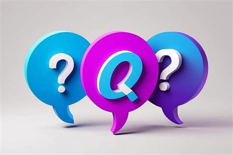 3d Speech Bubbles Question Mark Icon Sign Or Ask Faq And Qa Answer