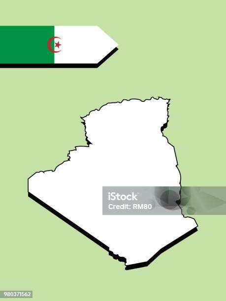 알제리에 맵 0명에 대한 스톡 벡터 아트 및 기타 이미지 0명 검은색 국기 Istock