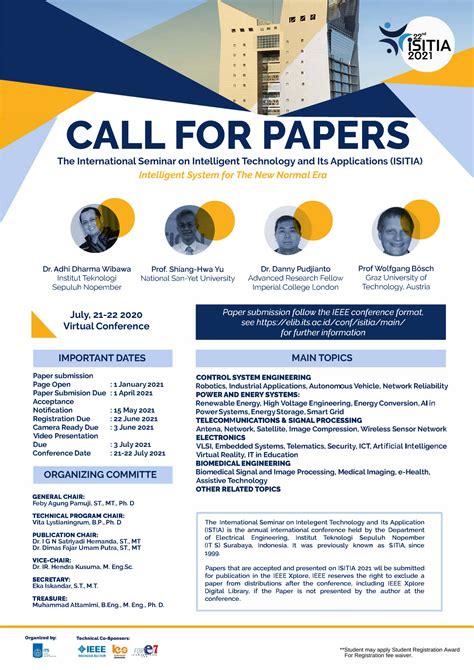 Call For Paper ISITIA 2021
