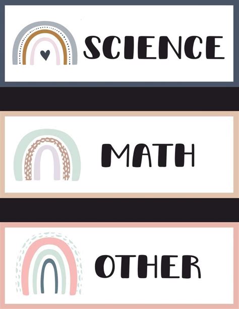 Subject Labels Subject Labels School Labels Printables Classroom Subject Labels