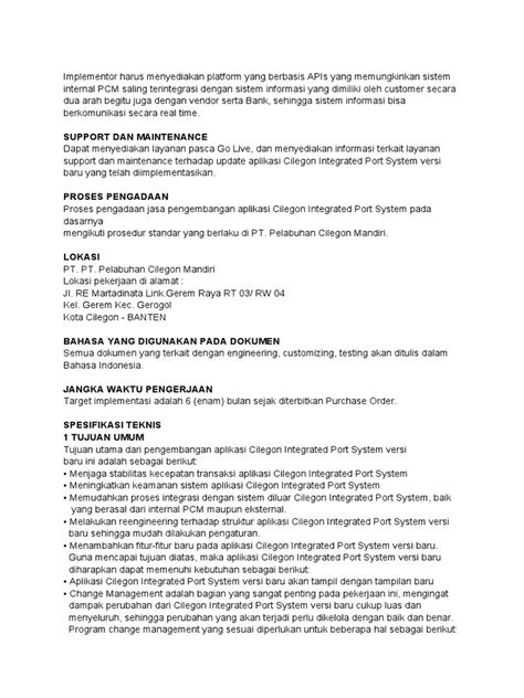 Term Of Reference E Procurement Pdf