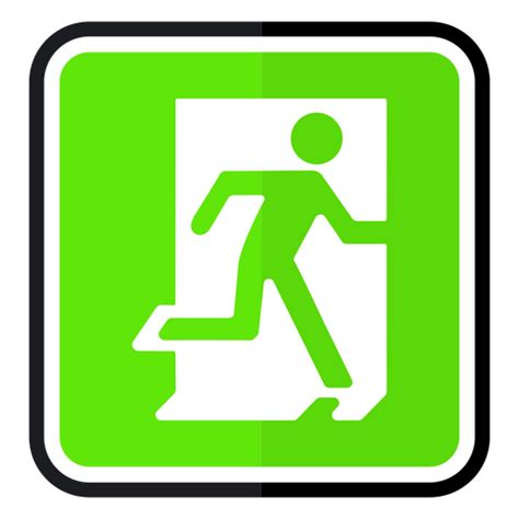 Green Exit Sign With A Man Running In It PNG SVG Design For T Shirts
