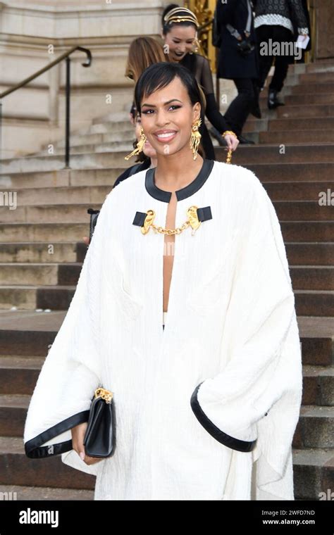 Paris France January Sabrina Dhowre Elba Attends The Schiapparelli Haute Couture Spring