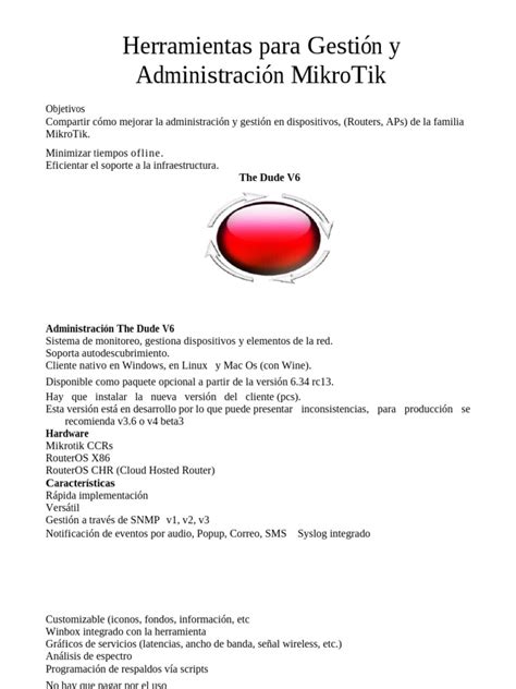 Mikro Tik Pdf Enrutador Computación Red De Computadoras