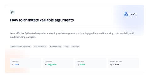 How To Annotate Variable Arguments Labex