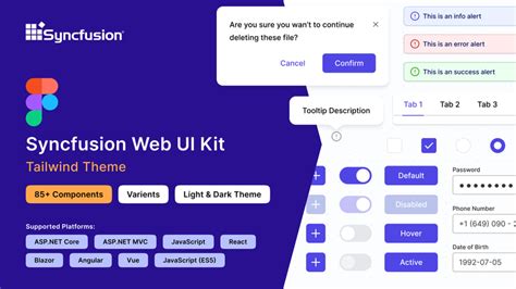Syncfusion Web Ui Kit Tailwind Theme Figma