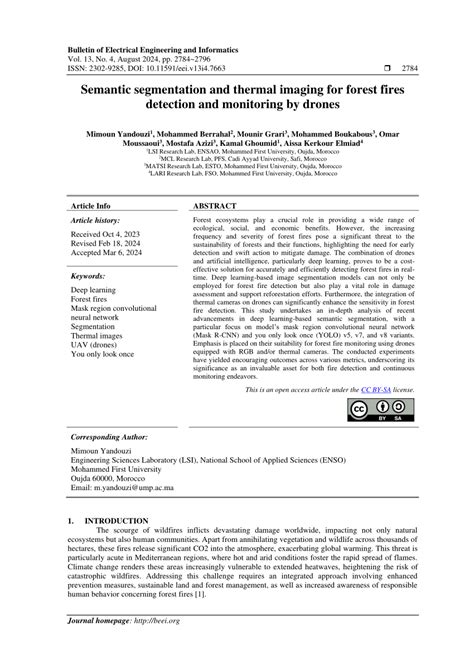 Pdf Semantic Segmentation And Thermal Imaging For Forest Fires