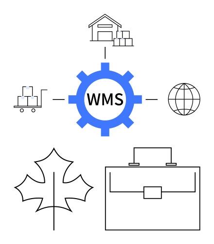 Warehouse Management System Workflow Connecting Vector Image Warehouse Management System Workflow Connecting Vector Image