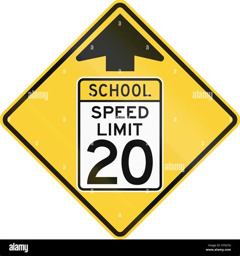 United States MUTCD Babe Zone Road Warning Sign Speed Limit Ahead Stock Photo Alamy