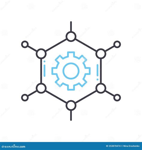 Framework Line Icon Outline Symbol Vector Illustration Concept Sign