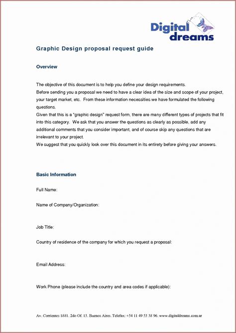 Graphic Design Proposal Template Format Within Graphic Design Proposal Template 10 Examples