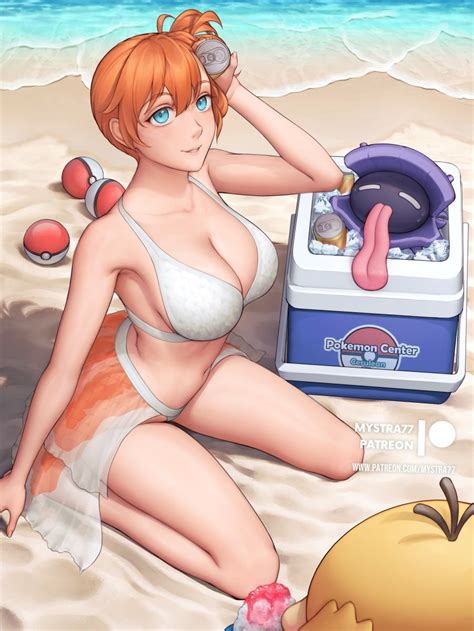 Mystra77 Misty Pokemon Psyduck Shellder Nintendo Pokemon Pokemon Rgby Highres 1girl
