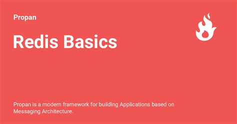 redis basics propan