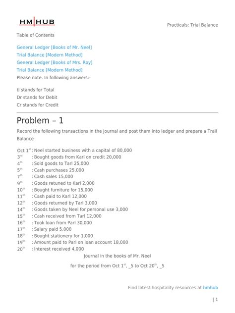 practicals trial balance descargar gratis pdf debits and credits cheque