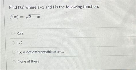 Solved Find Fa ﻿where A1 ﻿and F ﻿is The Following