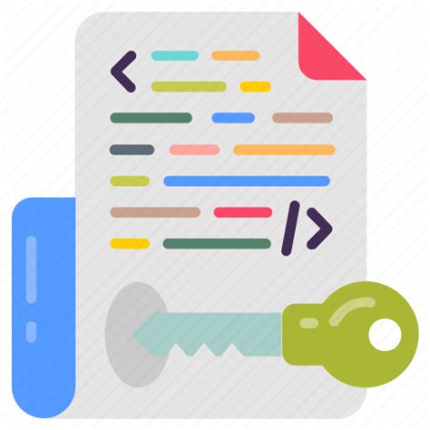 Cryptography Coding Ciphering Encryption Hypertext Document Icon